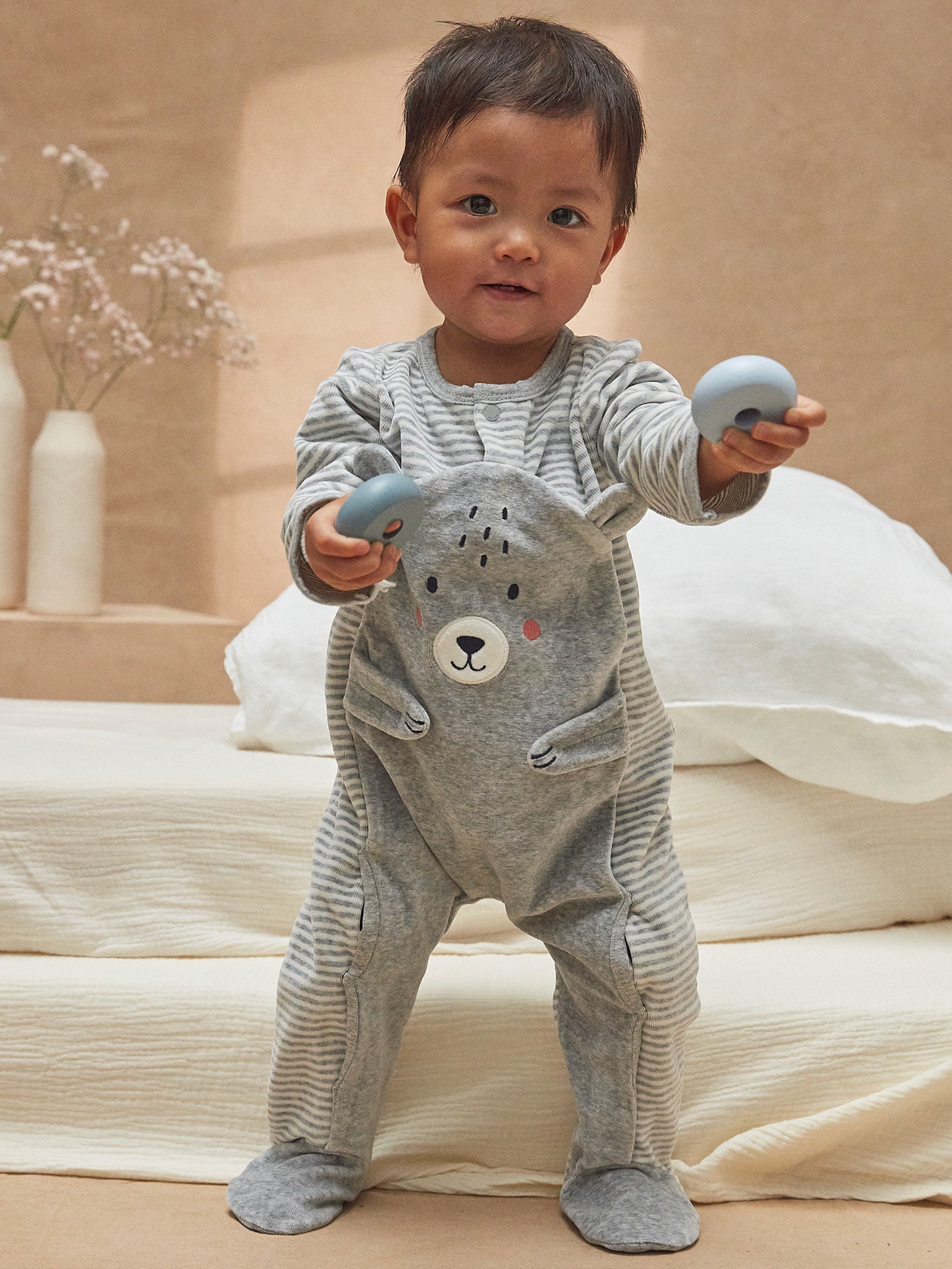 Grenouillère Gris chiné