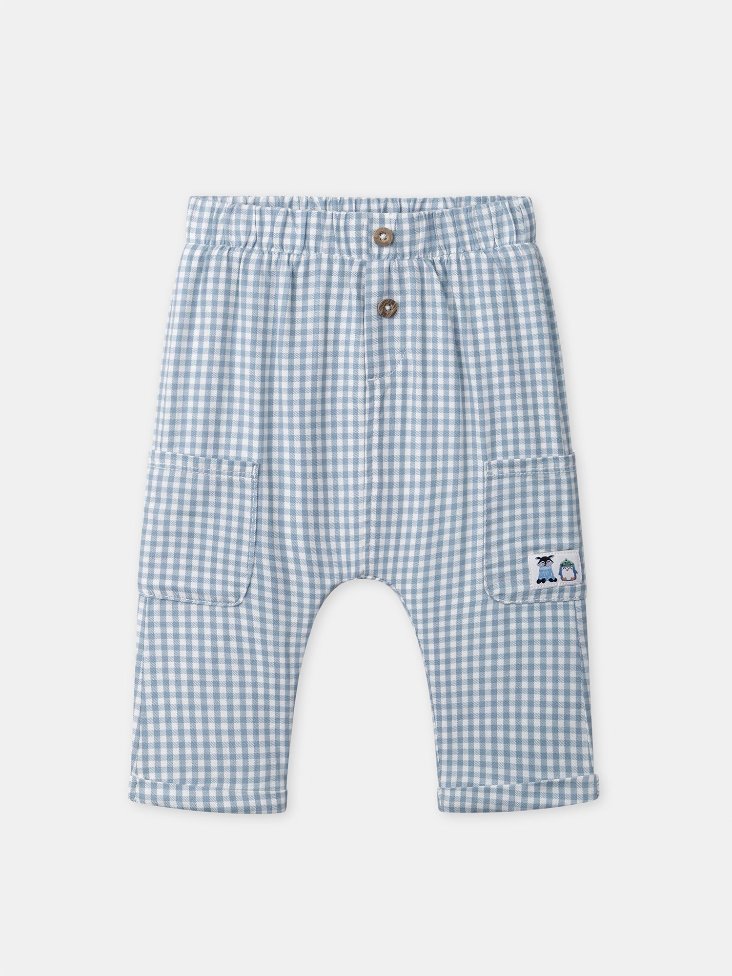 Pantalon à carreaux bleu Bébé Garçon